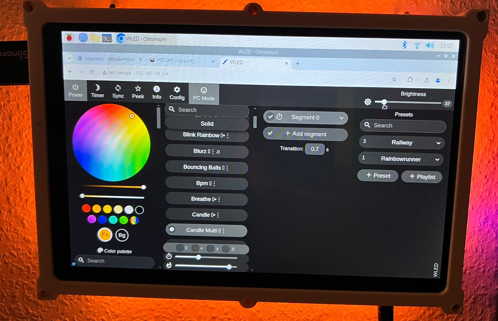 Raspberry Pi Box inkl. Ambiente LEDs (WLED) für IOBroker SmartHome ...