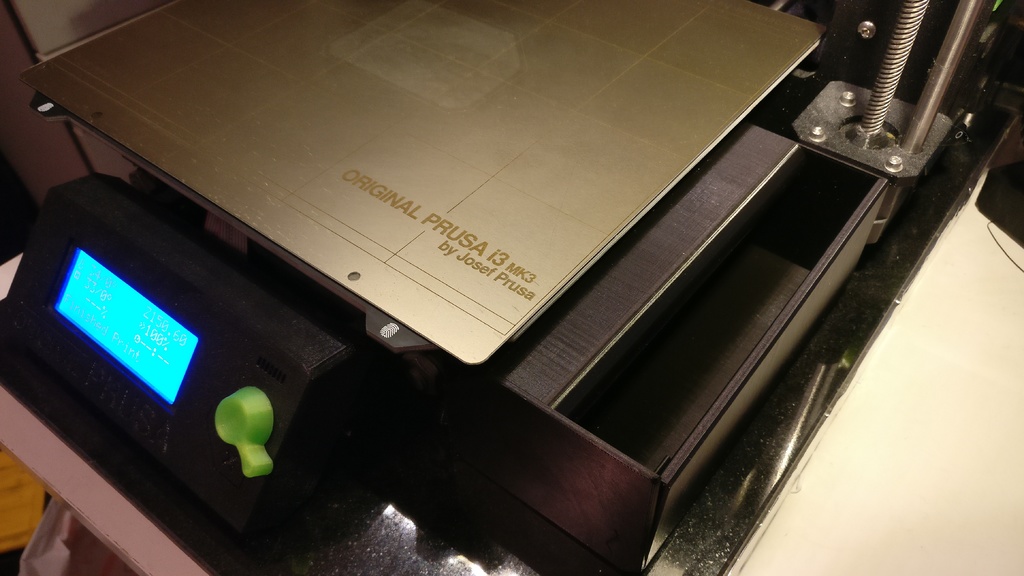 Prusa MK2 Trash Bin for Purge Lines and such by SubSite | Download free ...