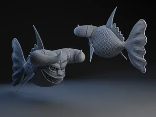 Fighting Fish : One Piece by Peter Farell | Download free STL model ...