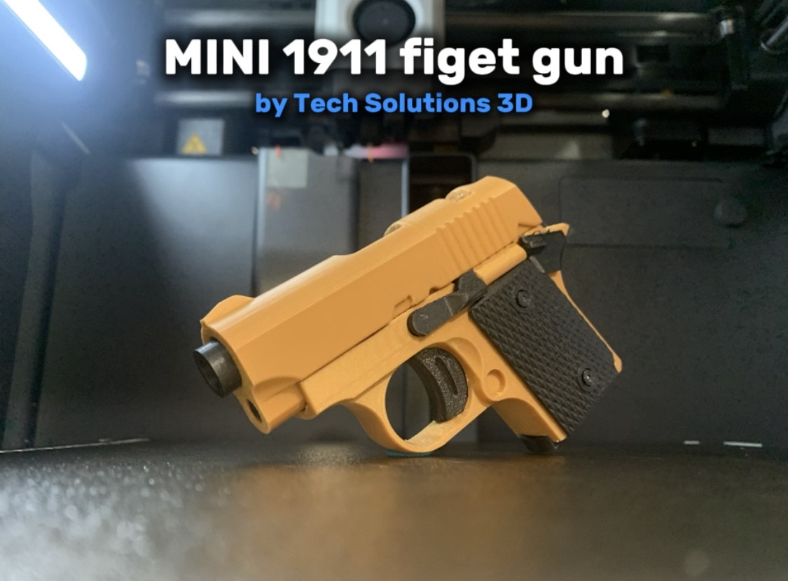 Mini M1911 figet gun by Tech Solutions 3D par Tech Solutions #2 ...