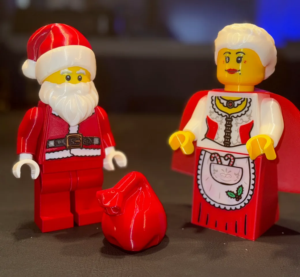 Mega-Sized Lego-like Mrs. Claus Mini-Figure (5:1 Scale) by BrickDreams ...