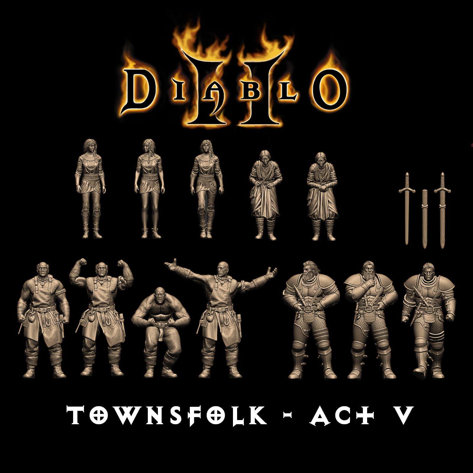 Diablo II - Act V NPCs por kaucukovnik.vi | Descargar modelo STL ...