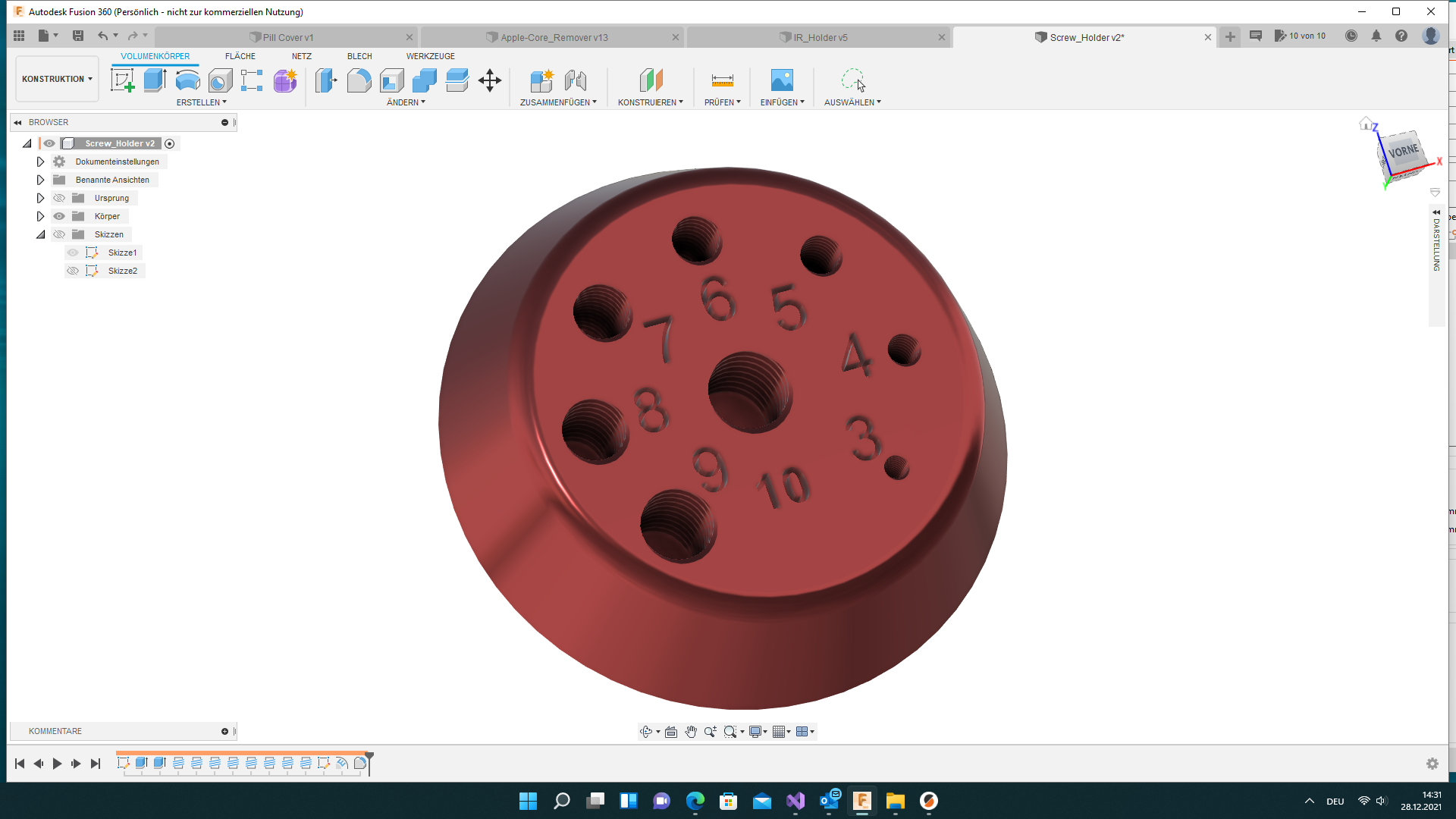 Simple stand for screw samples with fuzzy surface by Bruno Germany ...