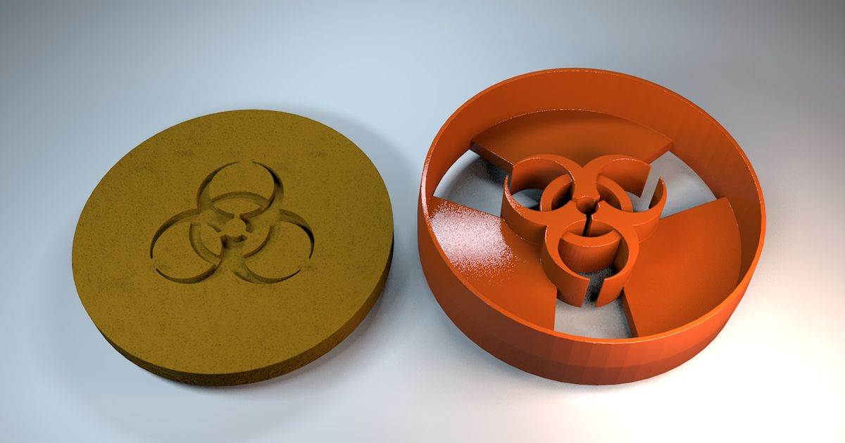Biohazard cookie cutter by Dark Heaven | Download free STL model ...