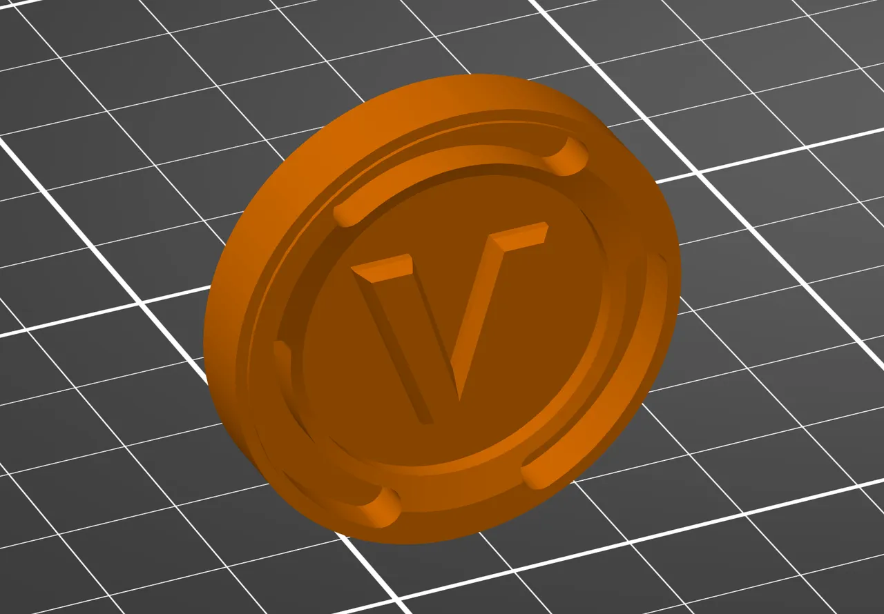 fortnite V buck by Gareth | Download free STL model | Printables.com