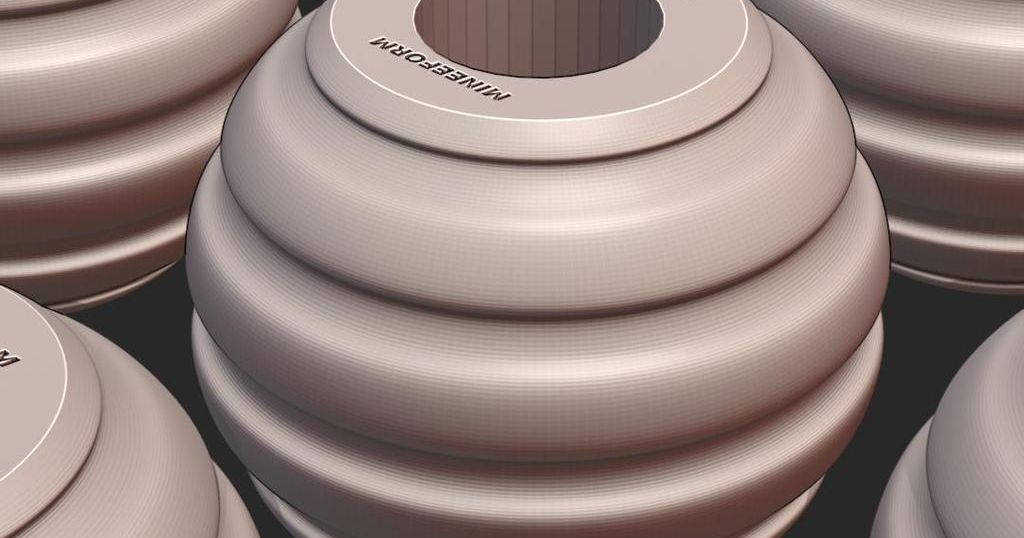 Ribbed Bead for DIY Men_s Necklace Making MineeForm FDM 3D Print STL ...