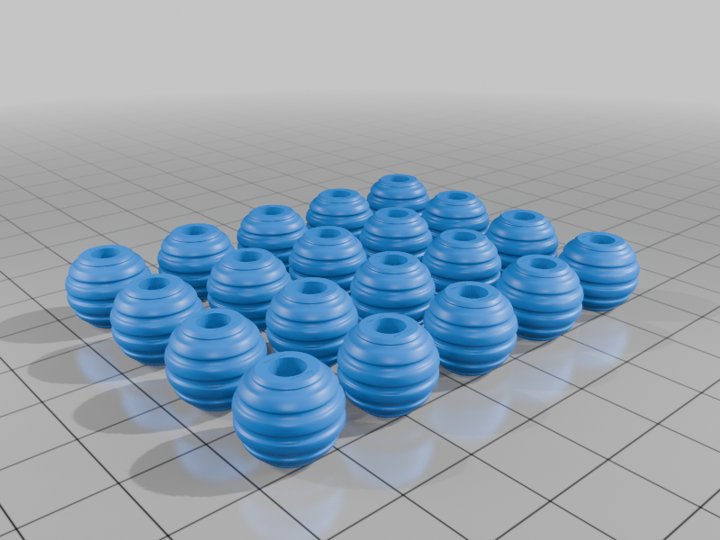 Ribbed Bead for DIY Men_s Necklace Making MineeForm FDM 3D Print STL ...