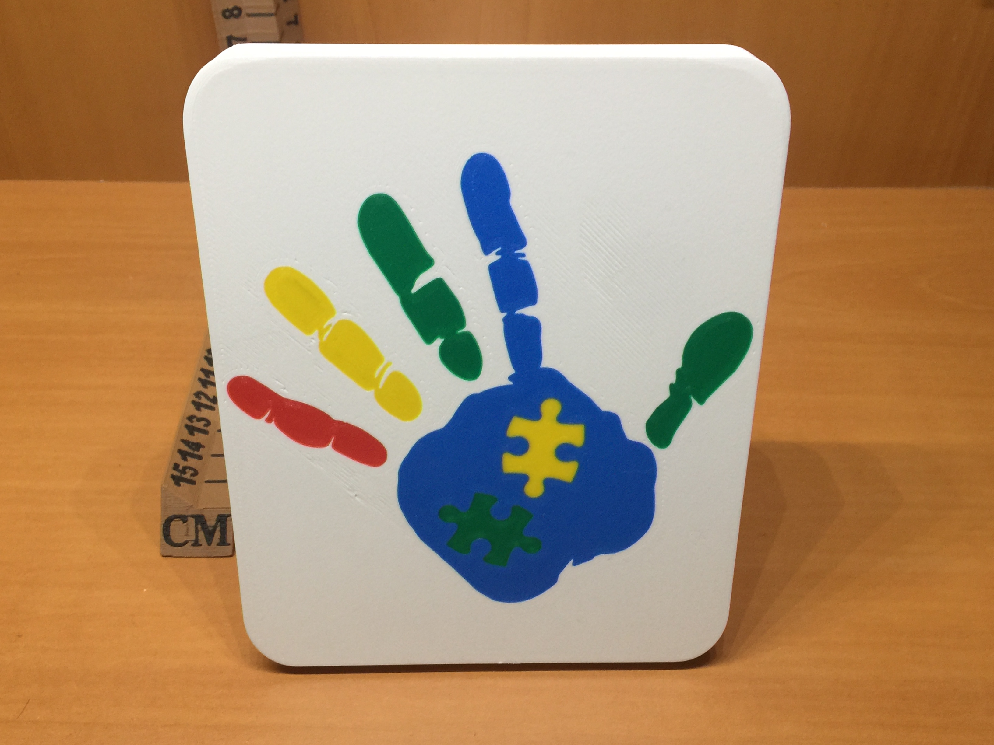 Trailer Hitch -Autism Handprint by StarLabs3D | Download free STL model ...