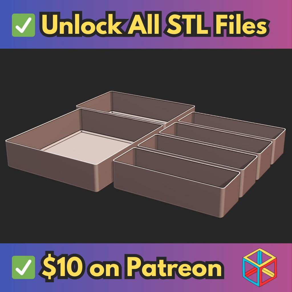 Modular Kitchen Drawer Organizer Set with Various Sizes MineeForm FDM ...