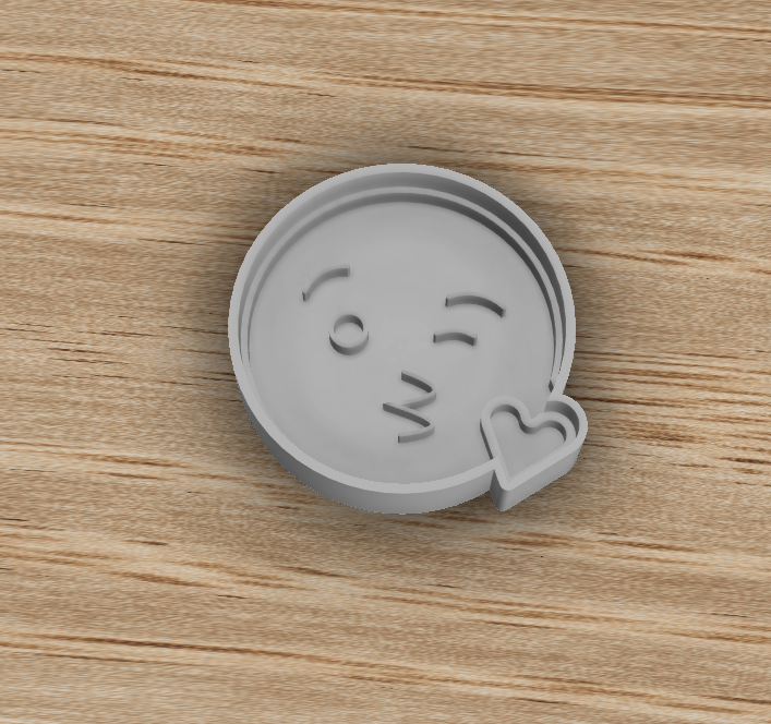 Kiss Emoji Cookie Cutter - Sweet and Playful Baking Tool by ...