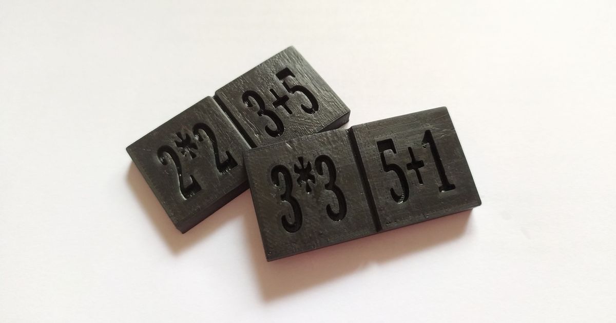 Matematické DOMINO by Myketa | Education | Printables.com