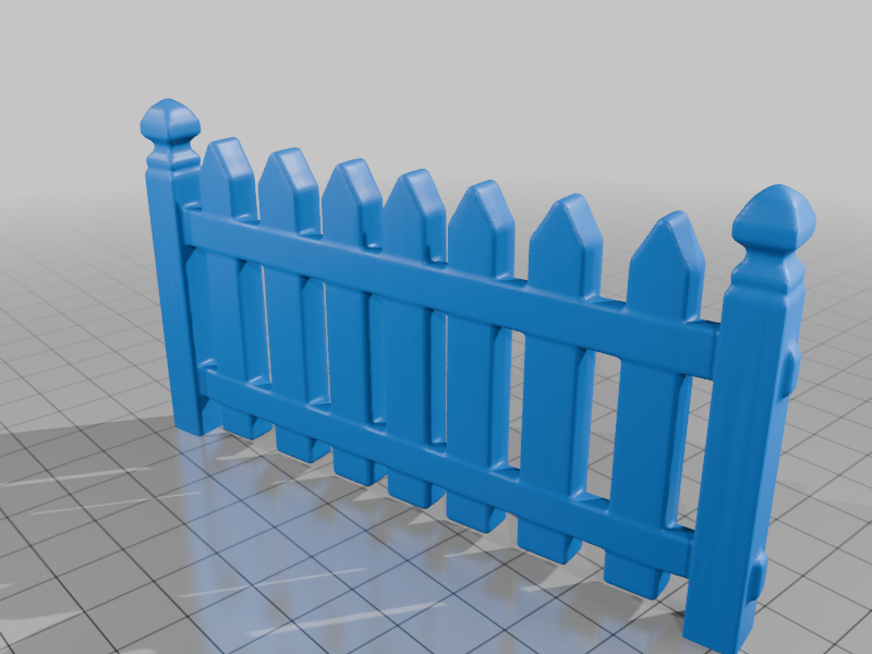 24th Scale Model Classic Wooden Fence MineeForm FDM 3D Print STL File ...