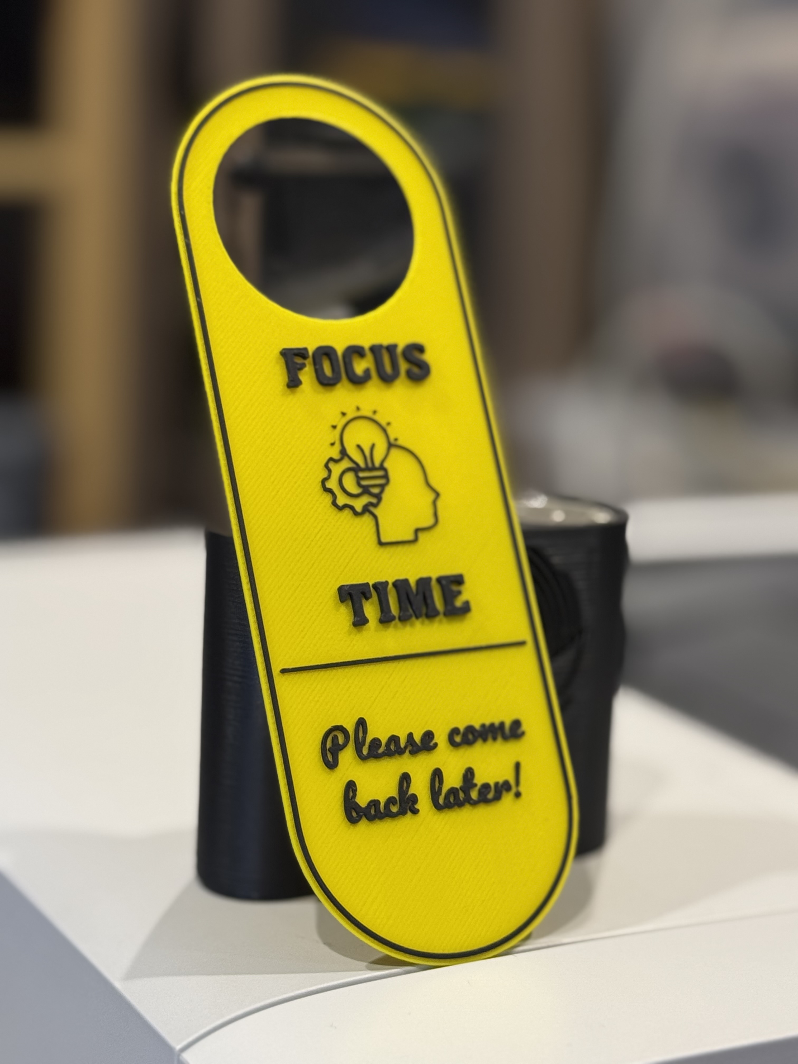 Door Sign: Focus Time by Its965 | Download free STL model | Printables.com