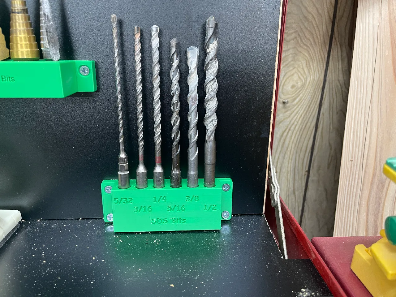 wall mounted sds bit holder by hal | Download free STL model ...