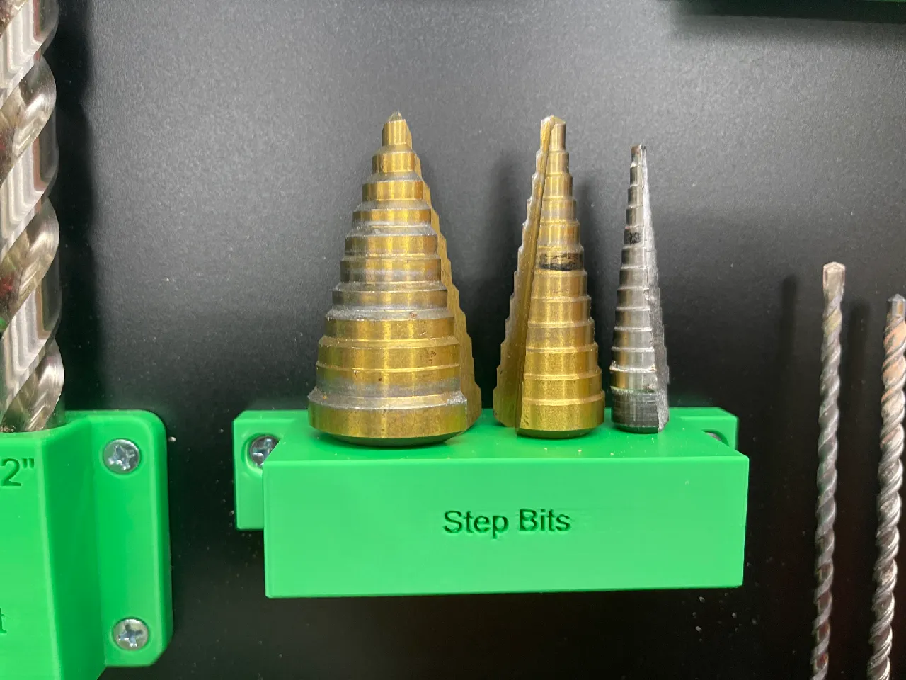 wall mounted step bit holder by hal | Download free STL model ...