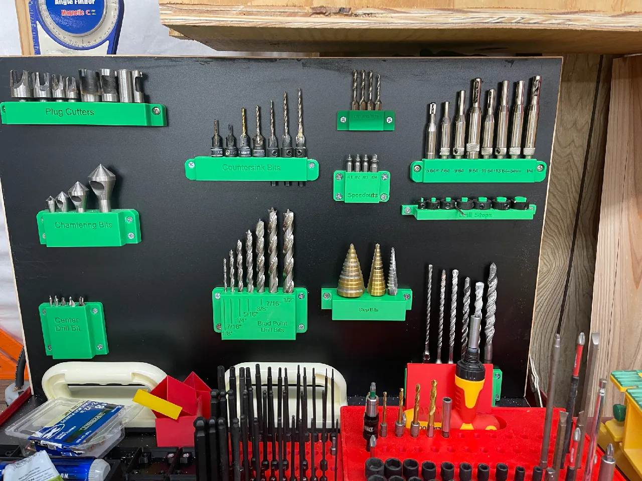 wall mounted step bit holder by hal | Download free STL model ...