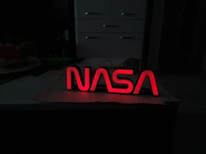 LED Neon NASA by Rabbit_DIY | Download free STL model | Printables.com