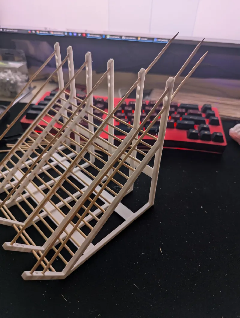 Customisable Bamboo Skewer Charging Station by Keen | Download free STL ...