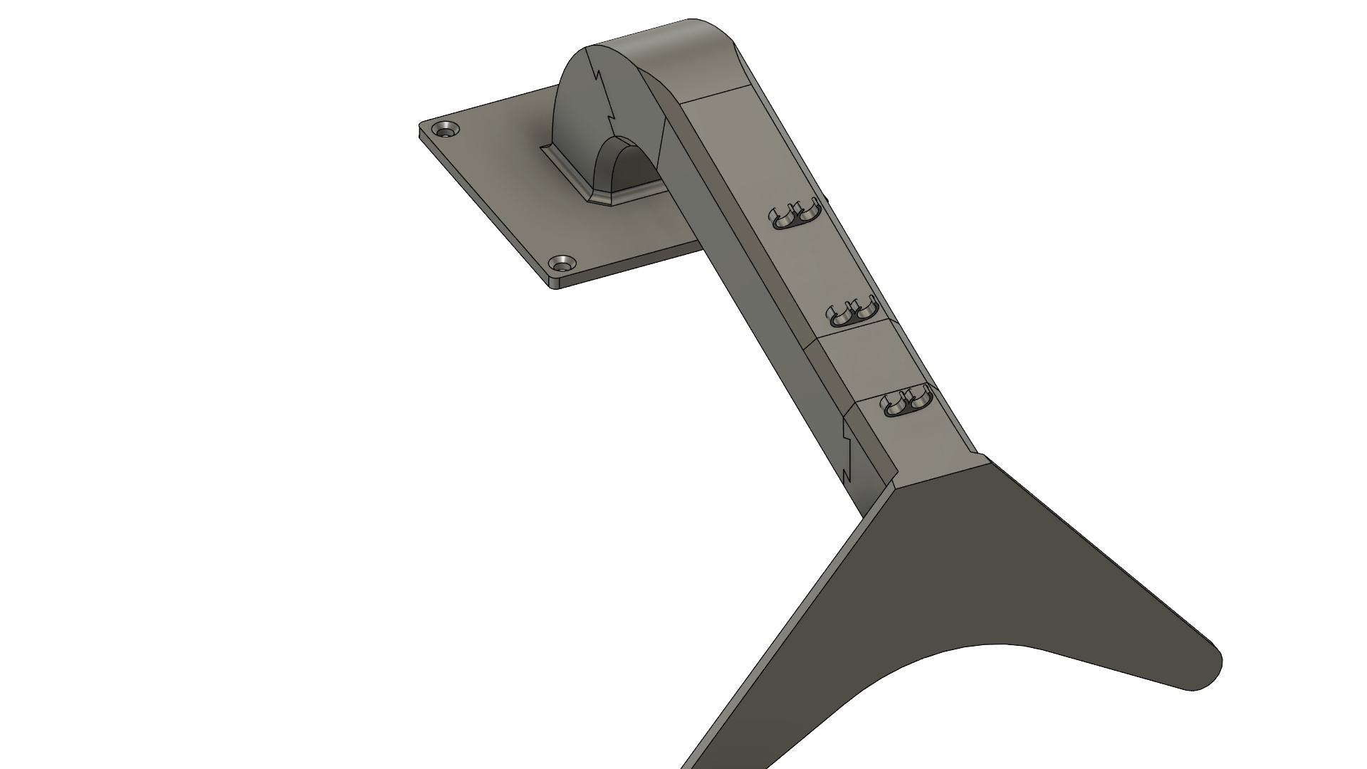 Monitor Stand 3-part with cable management clips by GT | Download free ...