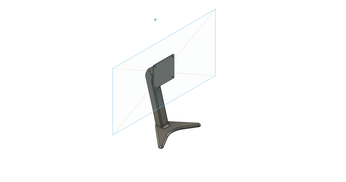 Monitor Stand 3-part with cable management clips by GT | Download free ...