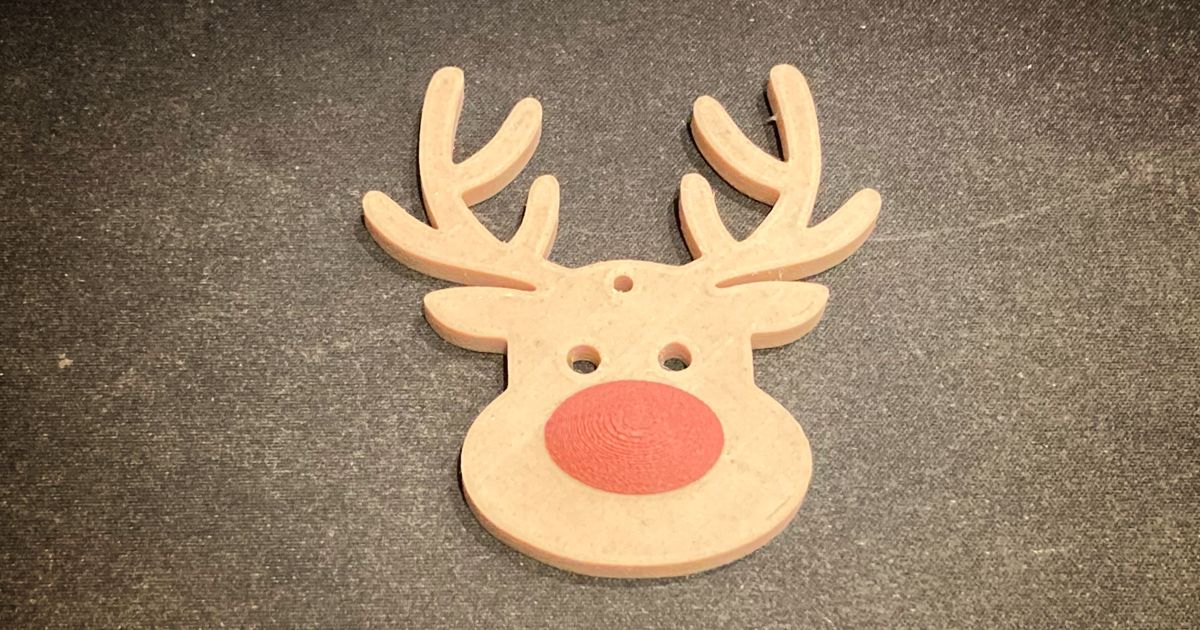 Reindeer with red nose by Arno Gradwohl | Download free STL model ...