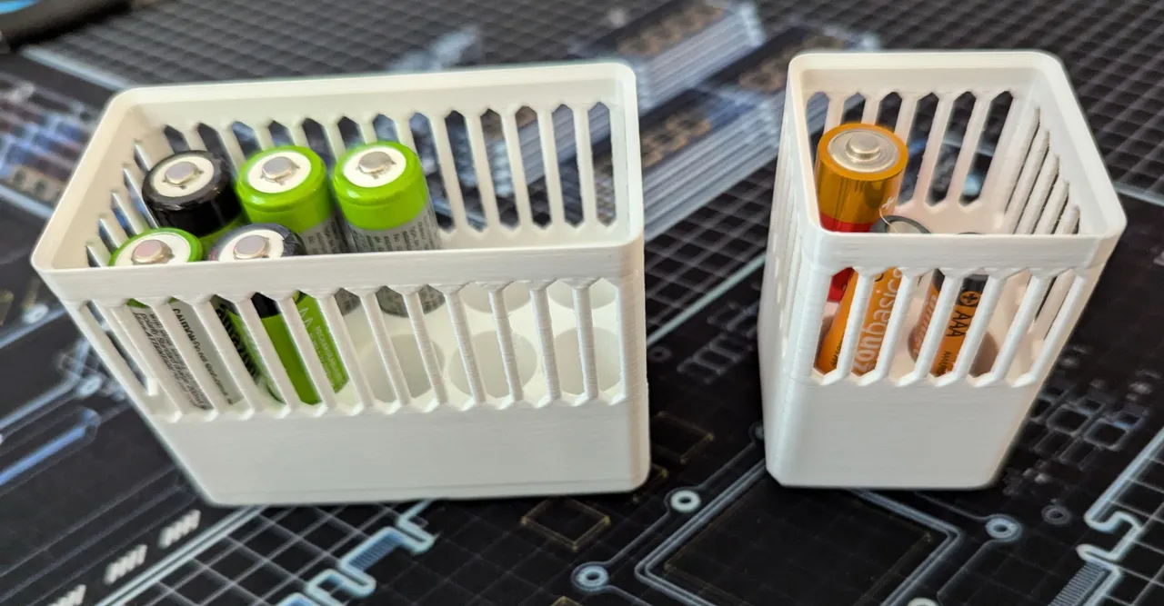 Gridfinity Battery Bins for Storage Box by Pred by Systrill | Download ...