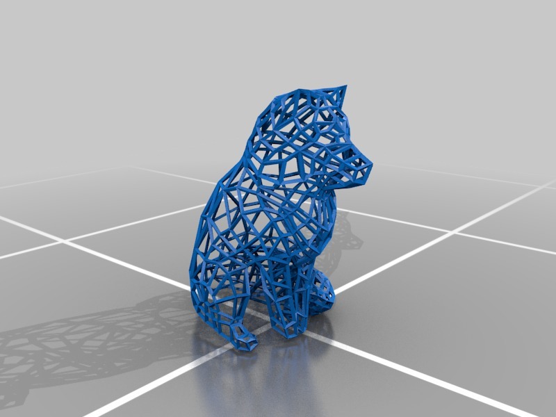 Wireframe wolf by Durza | Download free STL model | Printables.com