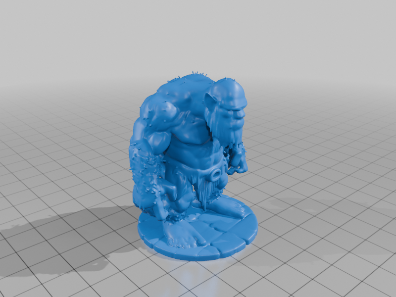 28mm DND Hairy Ogre Troll Fantasy Miniature MineeForm FDM 3D Print STL ...