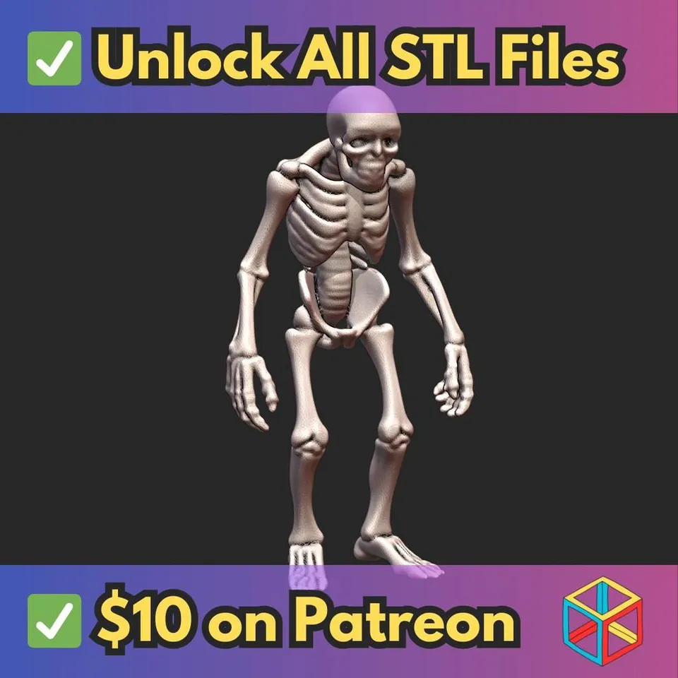 28mm DND Fantasy Mini Classic Undead Skeleton Figure MineeForm FDM 3D ...