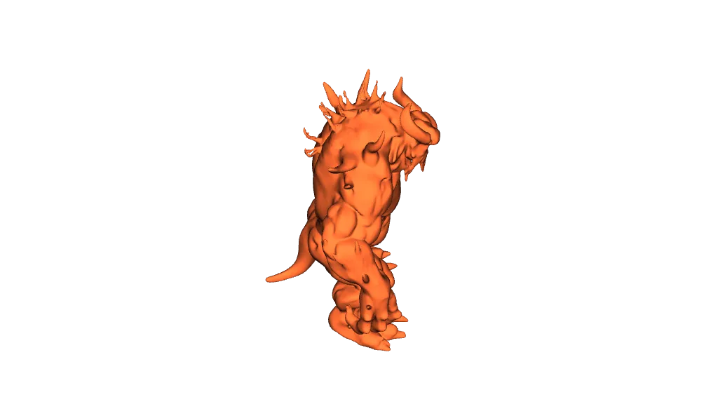 28mm DND Fire Demon with Spiky Armor MineeForm FDM 3D Print STL File by ...