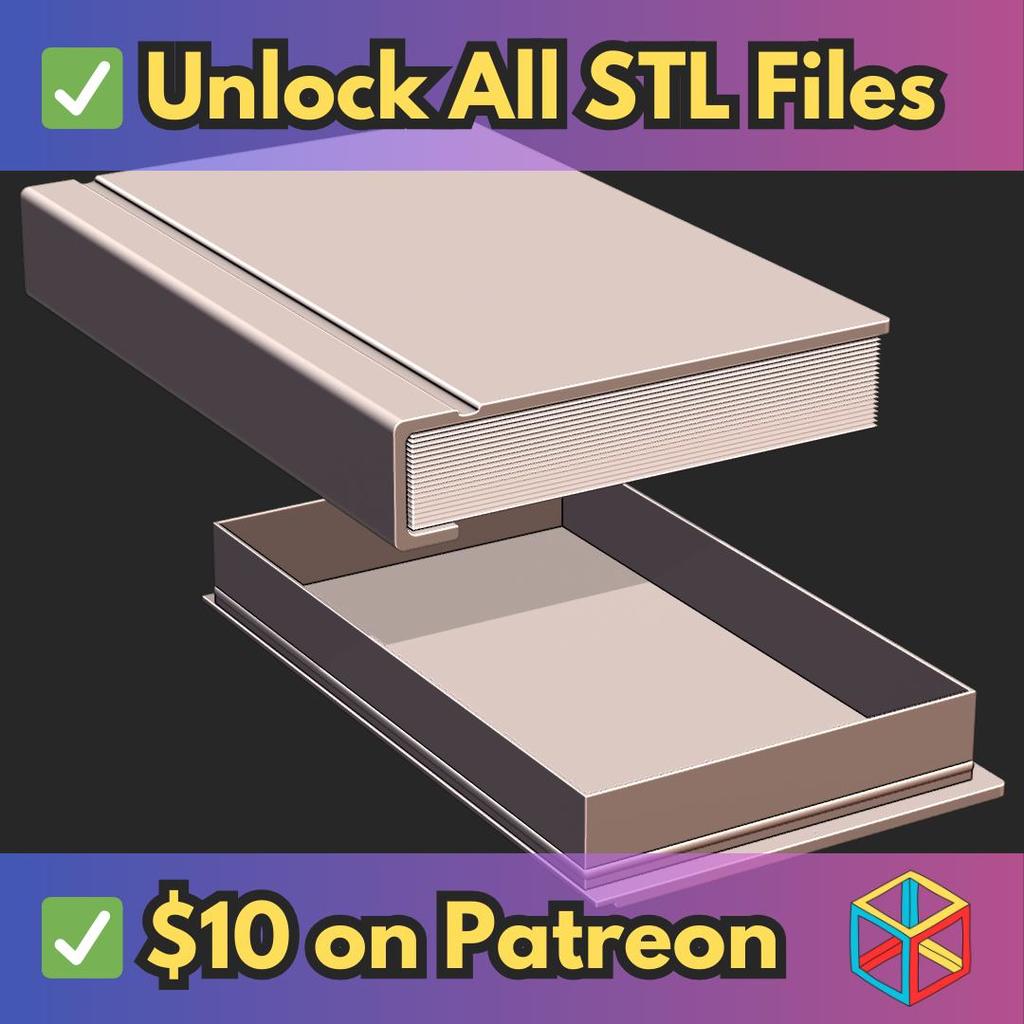 Book Shaped Container with Secret Compartment MineeForm FDM 3D Print ...