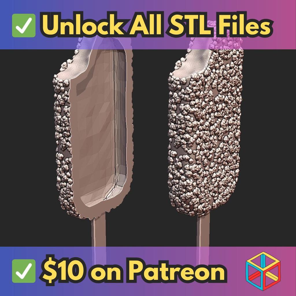 Ice Cream Bar with Secret Compartment (Requires Pausing During Print ...