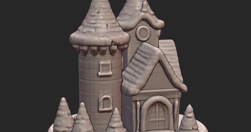 Fairy Garden Cozy Winter Castle with Snowy Towers MineeForm FDM 3D ...