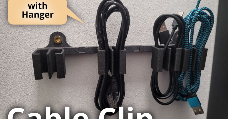 Cable Clip with Hanger by Finn | Download free STL model | Printables.com