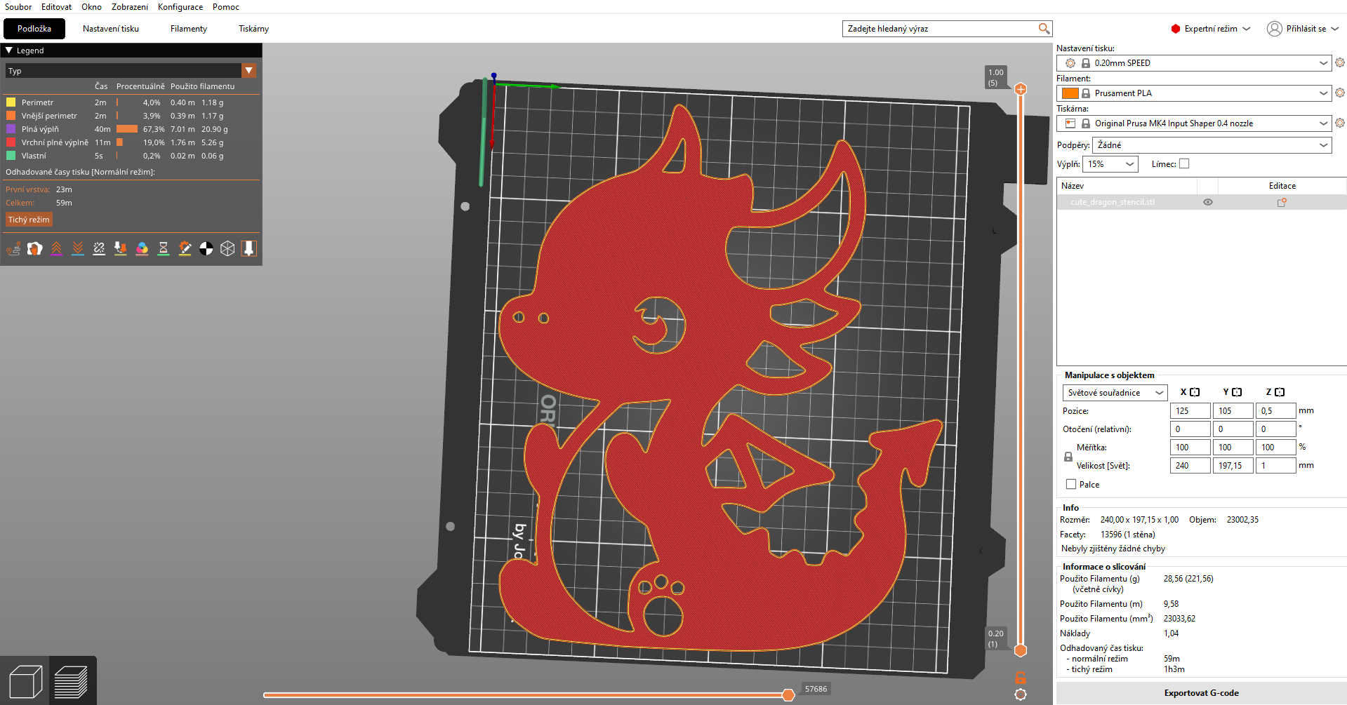 Cute dragon stencil by Nina Máčová | Download free STL model ...