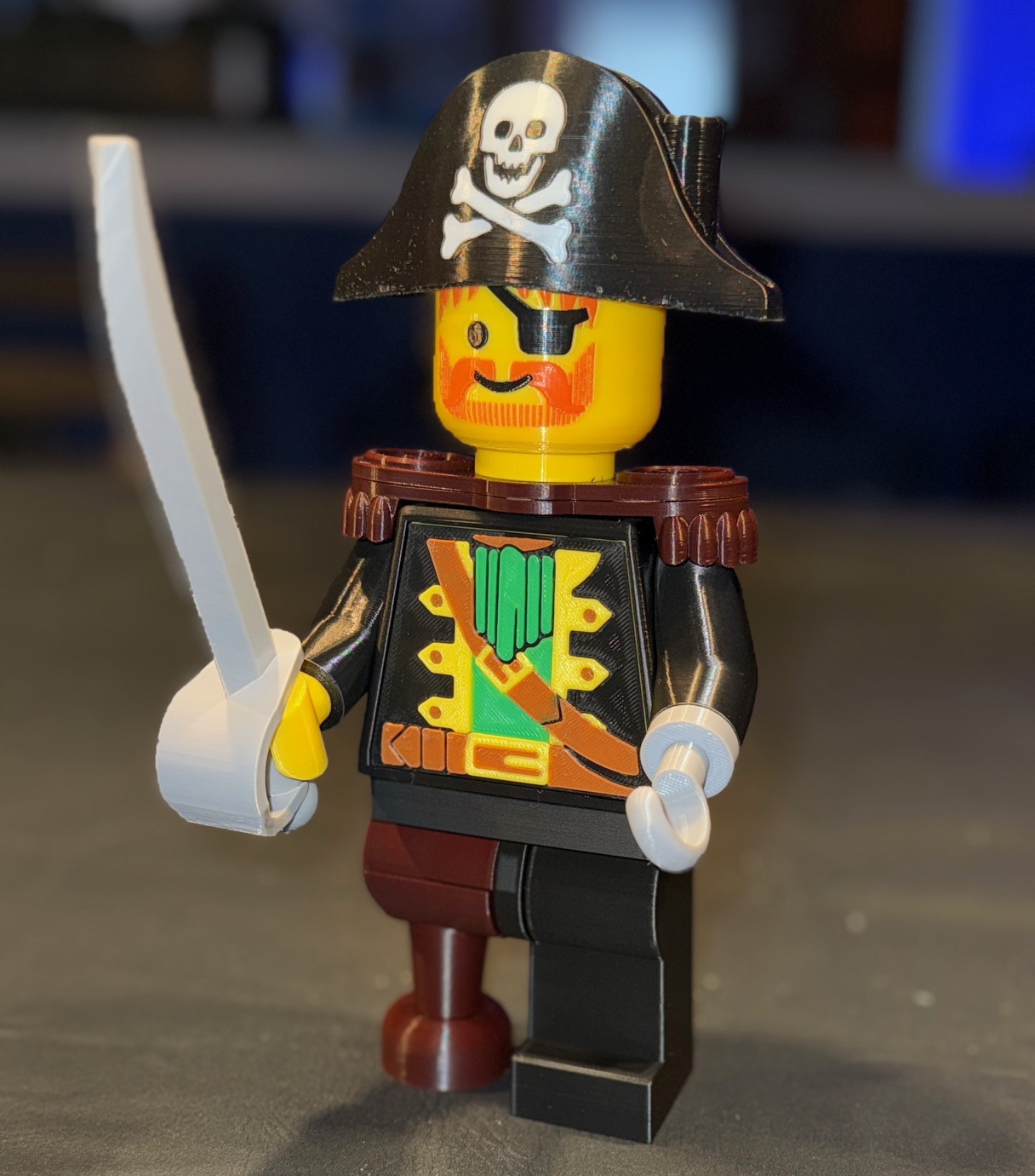 Mega-Sized Lego-like Captain Red Beard Mini-Figure (5:1 Scale) by ...