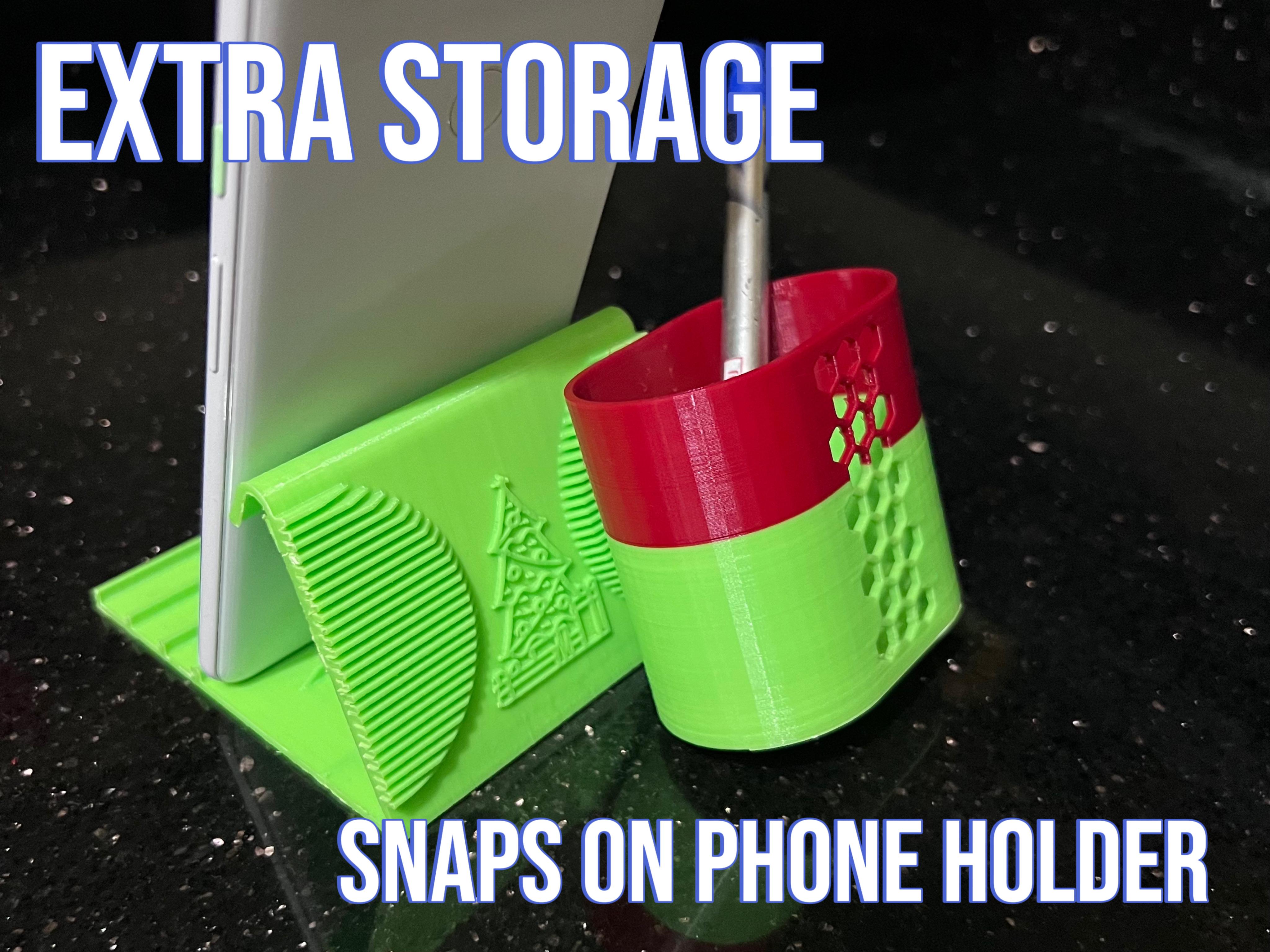 Phone Stand Snap-On Extension Storage by 3D Mass Production | Download ...
