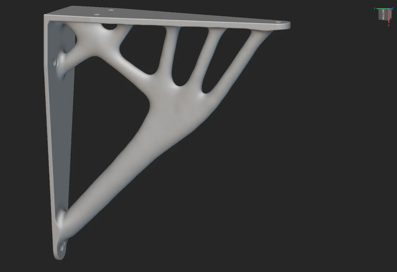 Topology Optimized Shelf Bracket by Giwi | Download free STL model ...