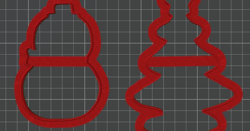 Snowman and Holiday Tree Cookie Cutters by Devoided | Download free STL ...