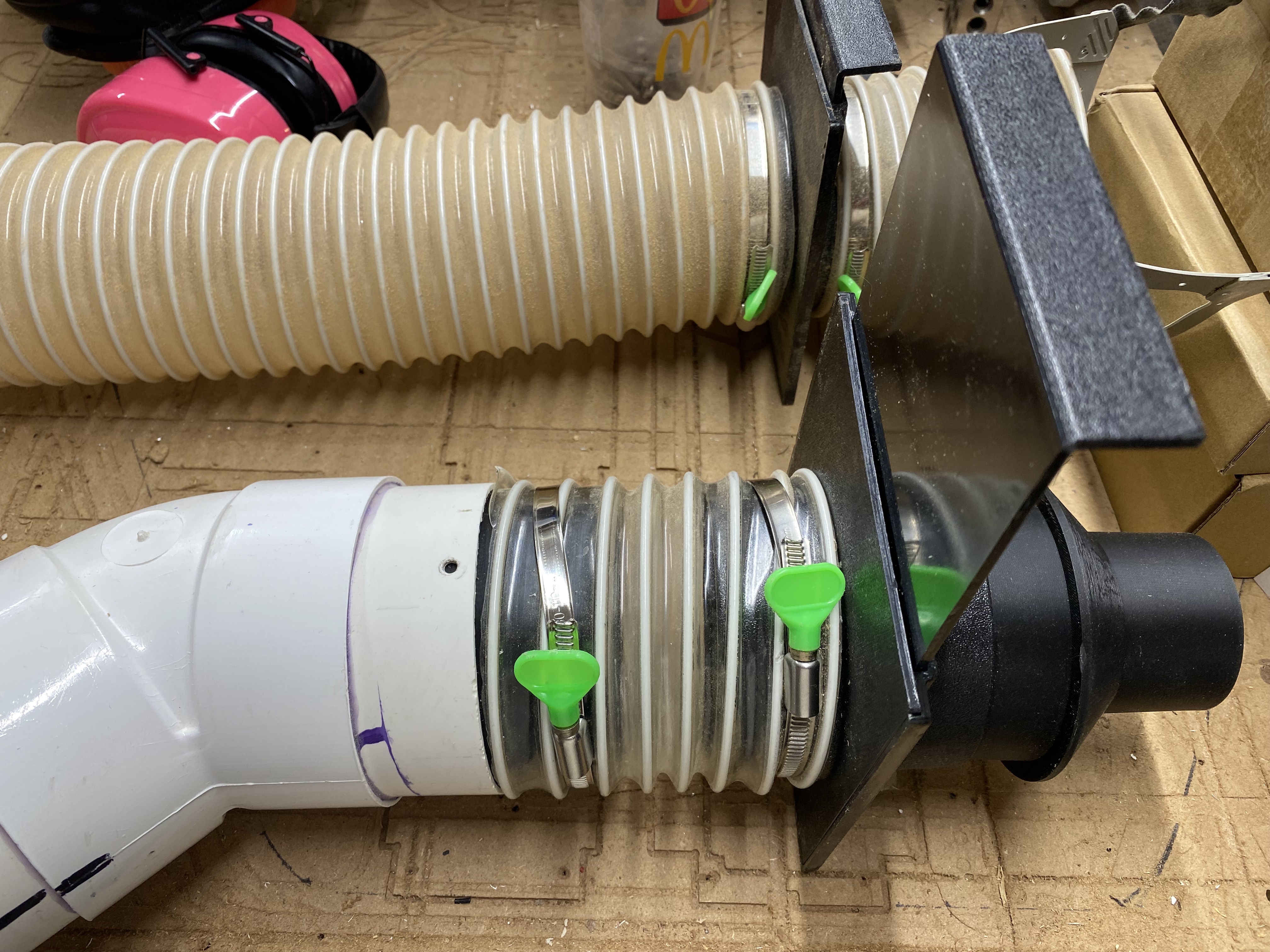 Dust Splice Coupler Adapter - from 4" PVC to 4" Dust Hose (based on ...