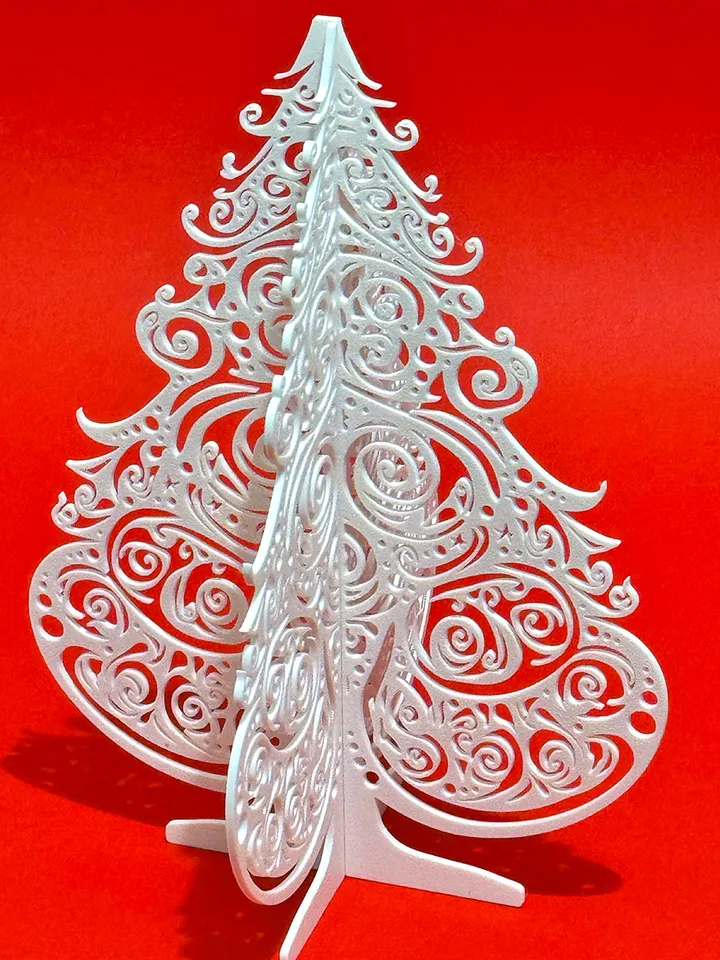 Slotted 2 piece Christmas Tree by 29flo | Download free STL model ...