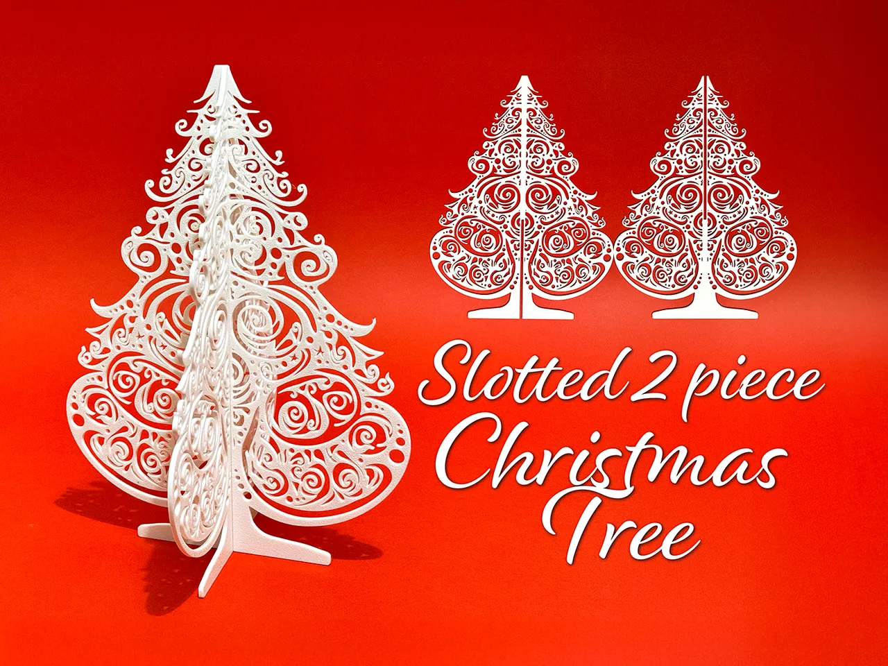 Slotted 2 piece Christmas Tree by 29flo | Download free STL model ...