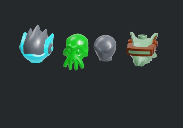 Lego Alien head minifigure models, Ninjago lama by BobaFett00123 ...