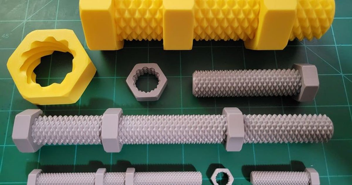 Dual Direction Hex Bolt (Remix) von ZachryWD | Kostenloses STL-Modell ...