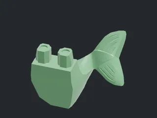 Lego Mermaid tail minifigure legs by BobaFett00123 | Download free STL ...