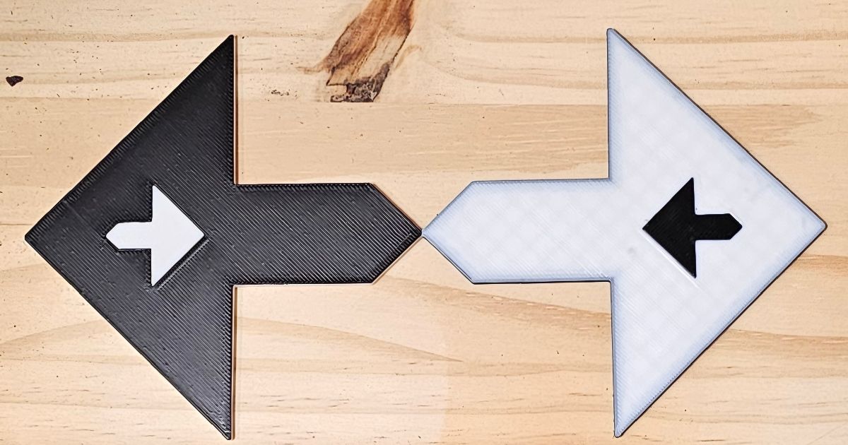 Yin Yang arrow - Flêche Yin Yang - Line and plain version by Hervea ...