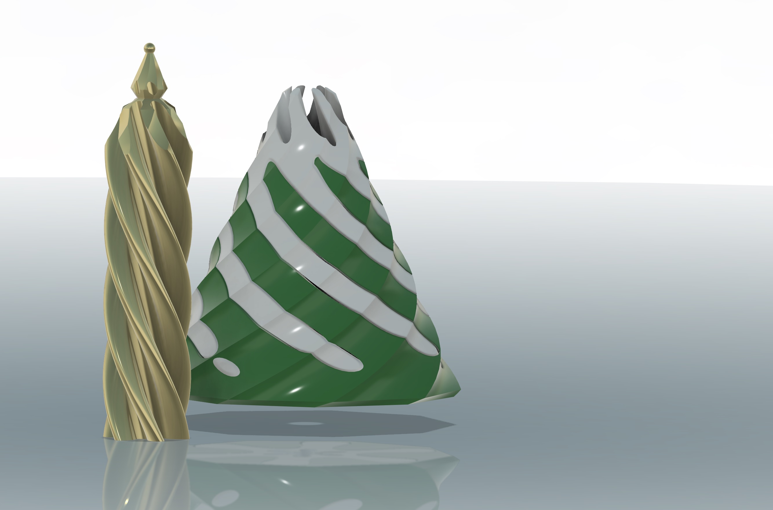 Christmas Tree double vortex illusion new v2.1 - single extruder by ...