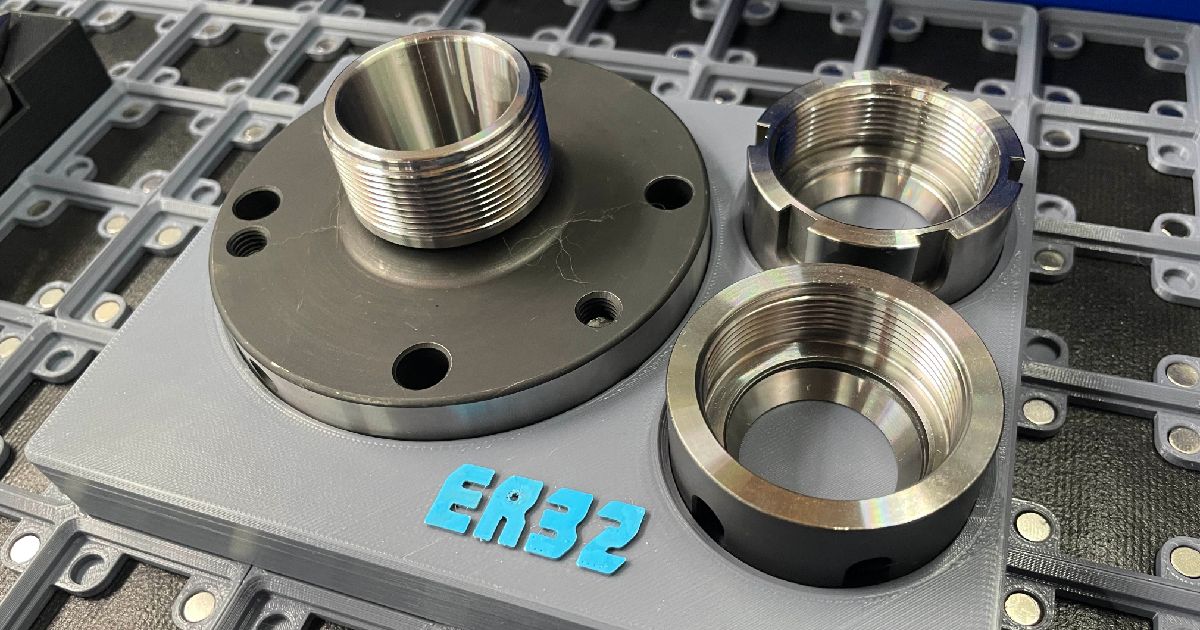 Gridfinity ER32 Collet 100mm Lathe Chuck Holder by dotPUNK Labs ...