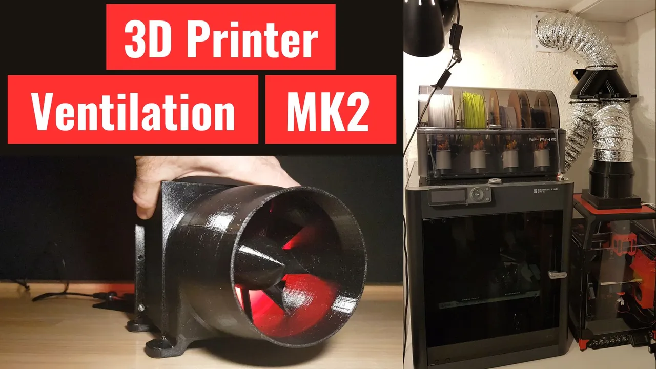 Inline fan for 3D Printer Ventilation - 100mm / 4 inch ducting by Maker ...