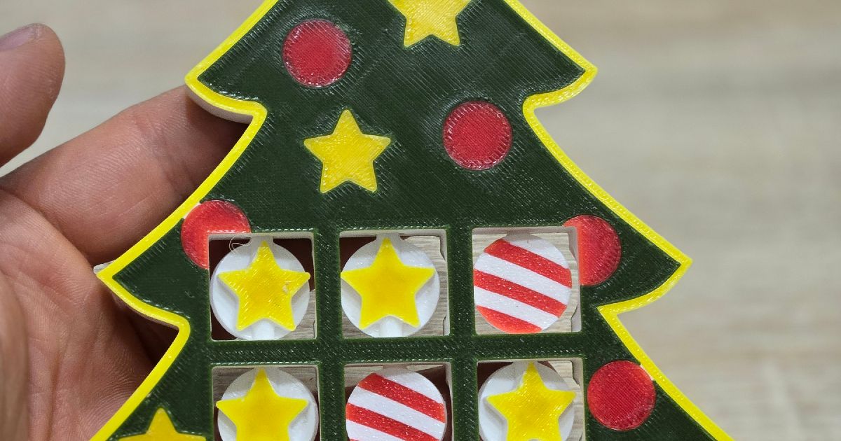 Christmas tree tic tac toe by Martin20 | Download free STL model ...